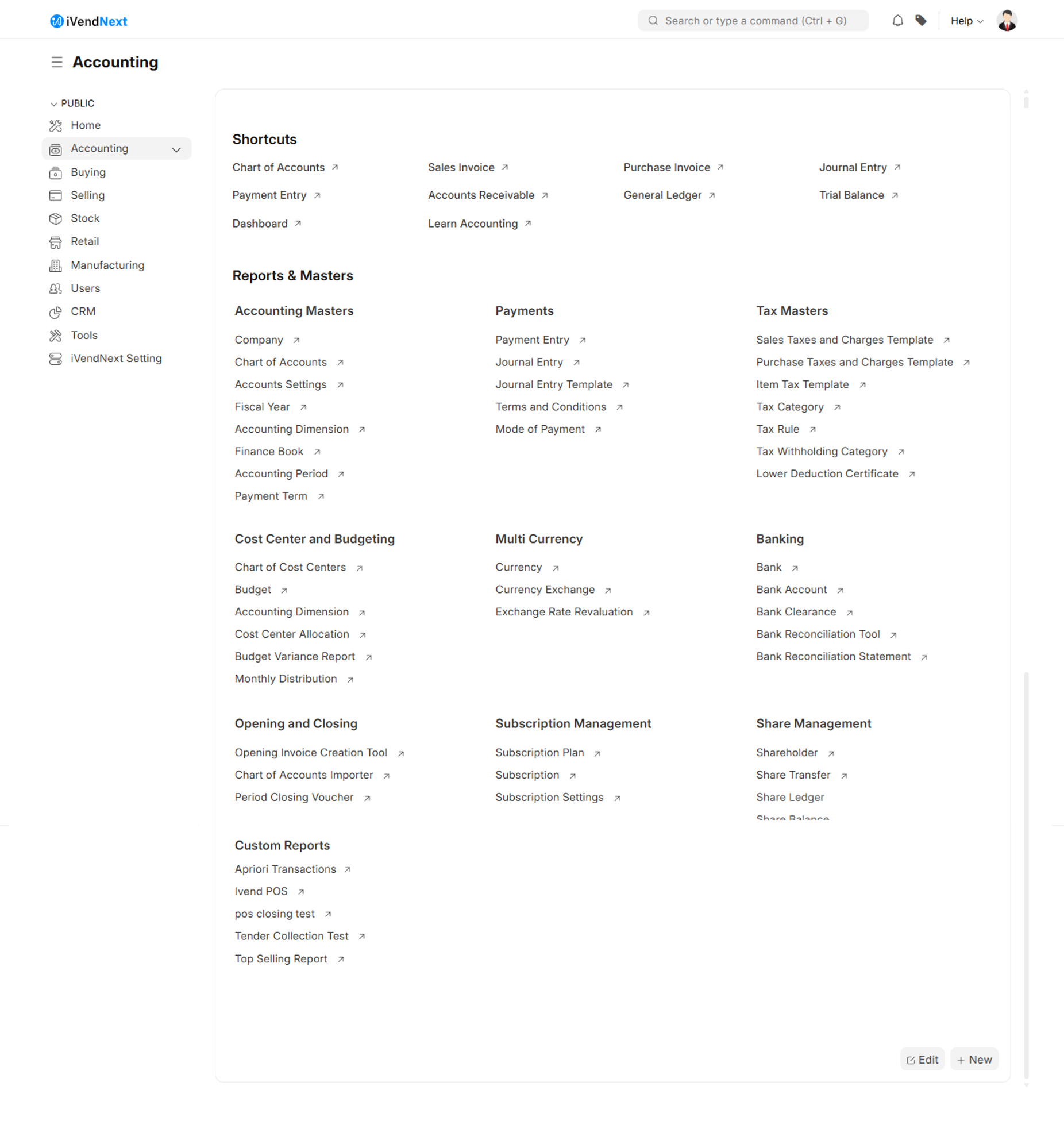 Accounting Dimensions