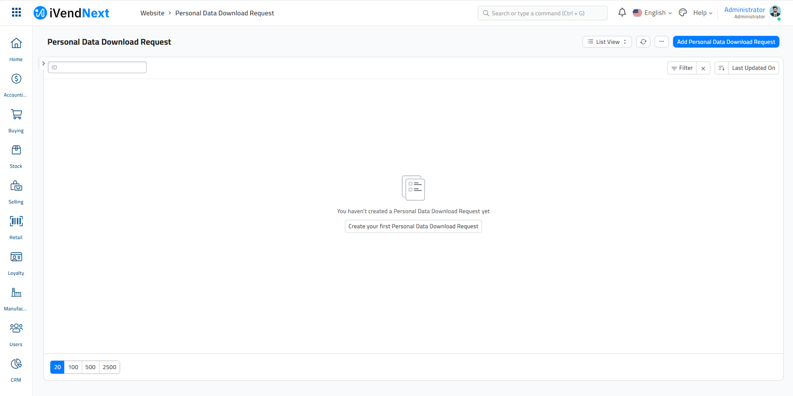 Personal Data Download